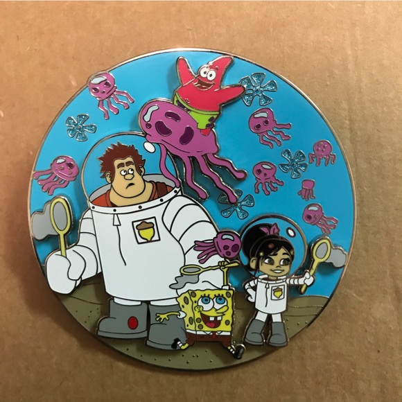 Other | New Mashup Spongebob Wreck It Ralph Jumbo Disney Fantasy Pin ...